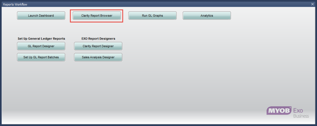 Clarity Report Browser – Focus Technology