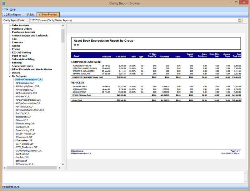 Clarity Report Browser – Focus Technology