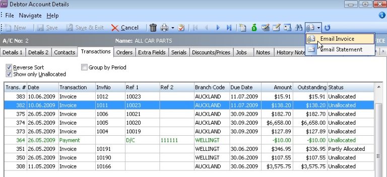 MYOB EXO – Emailing Invoices and Statements – Focus Technology